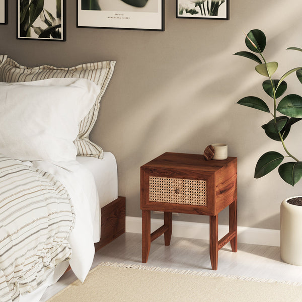 Rustic Wooden Bedside Tables - Mojo Boutique